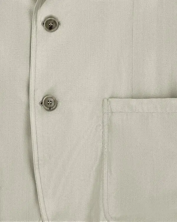 Giorgio Armani Blazer Regular Fit In Silk Habotai With Cupro Lining