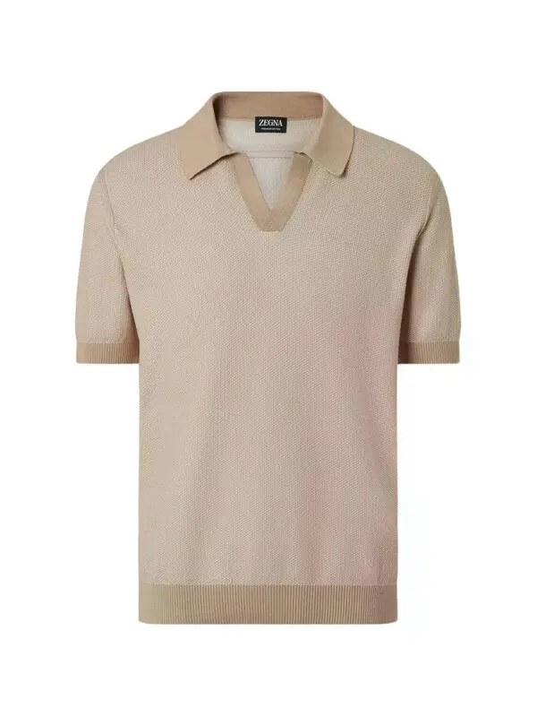 Zegna Textured T-shirt - Neutrals