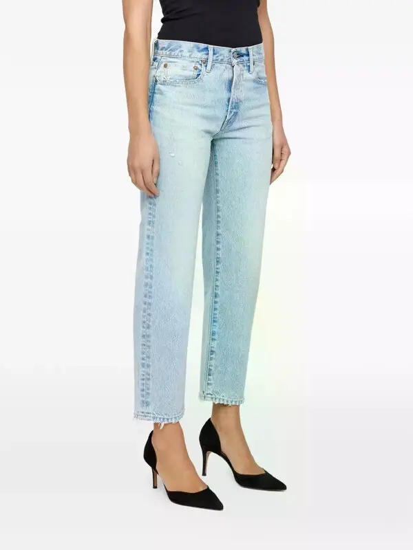 Moussy Vintage Elko Distressed Straight-leg Jeans