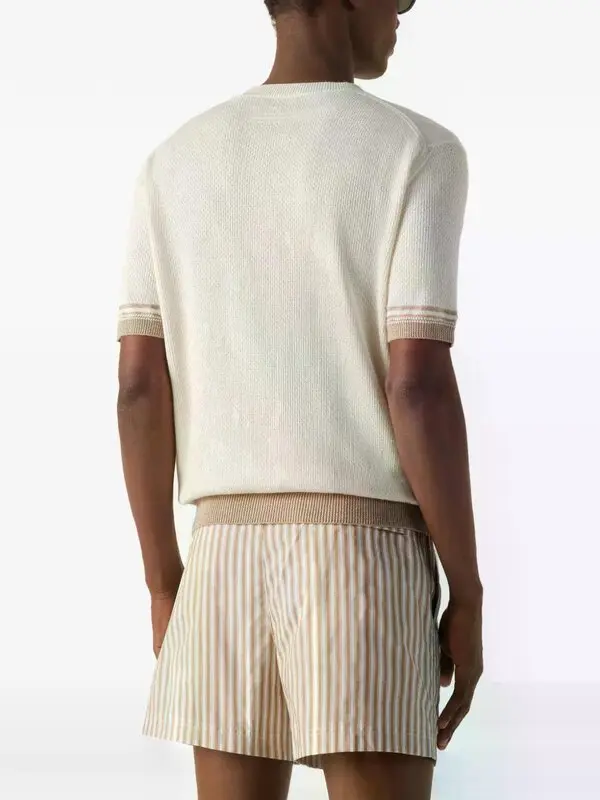 Zegna Silk Linen Crew-neck Sweater