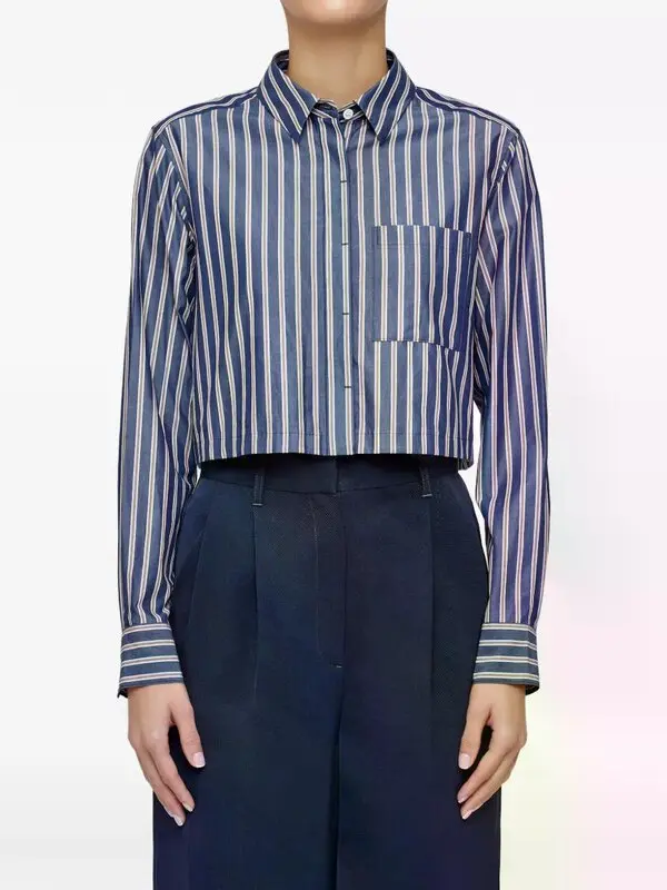 Moussy Vintage Striped Cropped Shirt