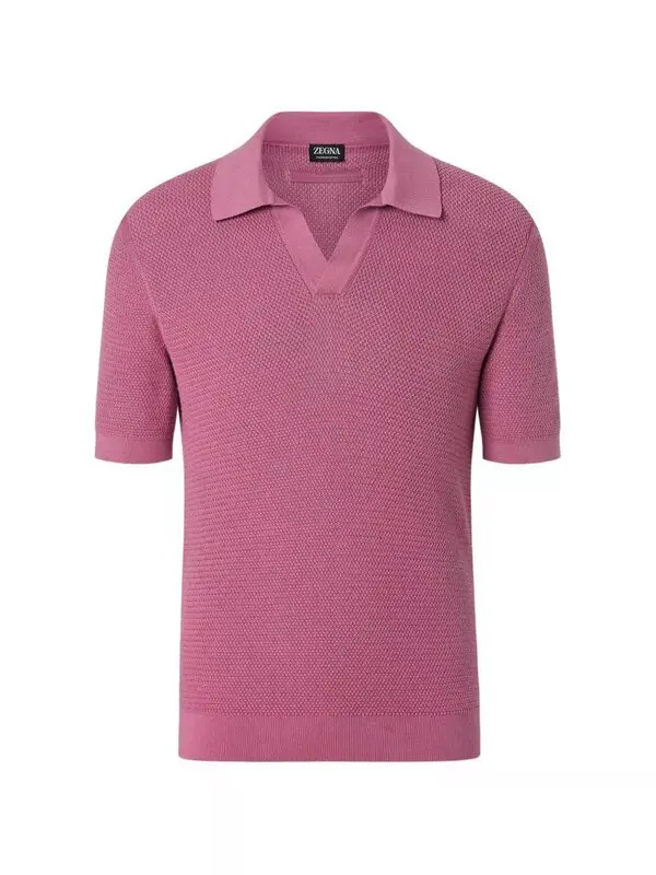 Zegna Cotton Polo Shirt - Pink
