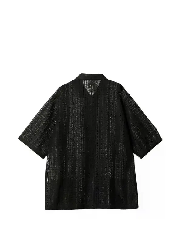 Needles Lace Widespread Collar Shirt - Black