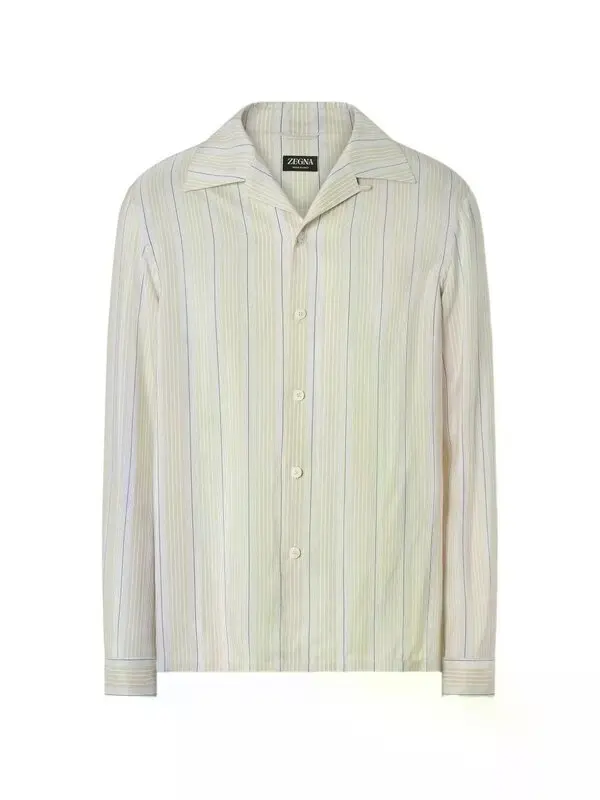 Zegna Striped Silk Shirt