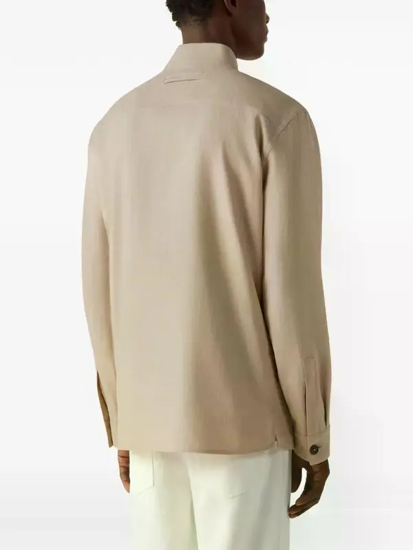 Zegna Oasi Lino Pocket Overshirt