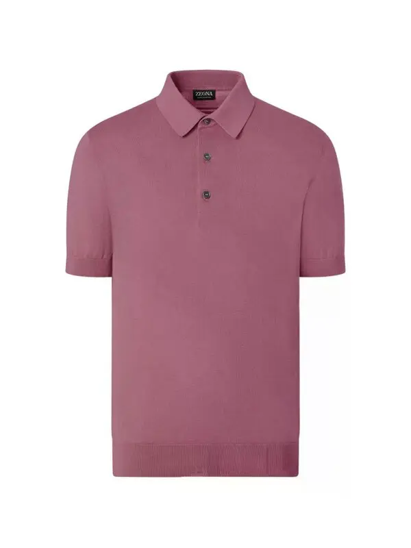 Zegna Cotton Polo Shirt - Pink