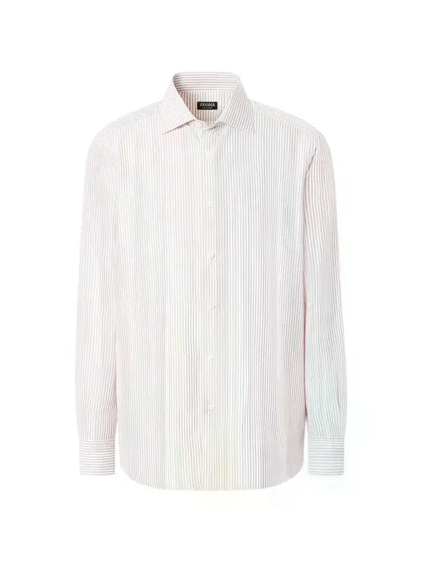 Zegna Striped Silk Shirt