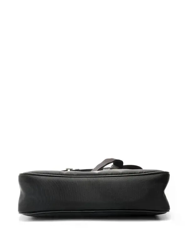 Prada Leather Shoulder Bag With Signature Triangle Logo