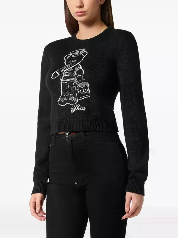 Philipp Plein Teddy Embroidered Crew-neck Sweater