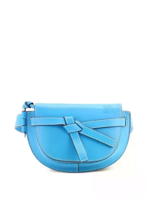 Loewe Gate Leather Mini Belt Bag - Blue