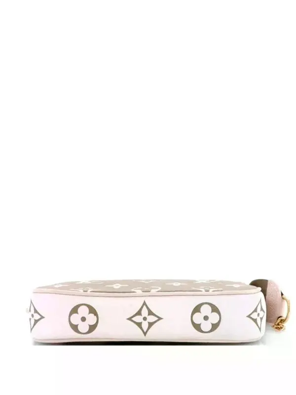 LOUIS VUITTON Pochette Accessoires Monogram Empreinte Leather Mini Clutch Bag - Neutrals