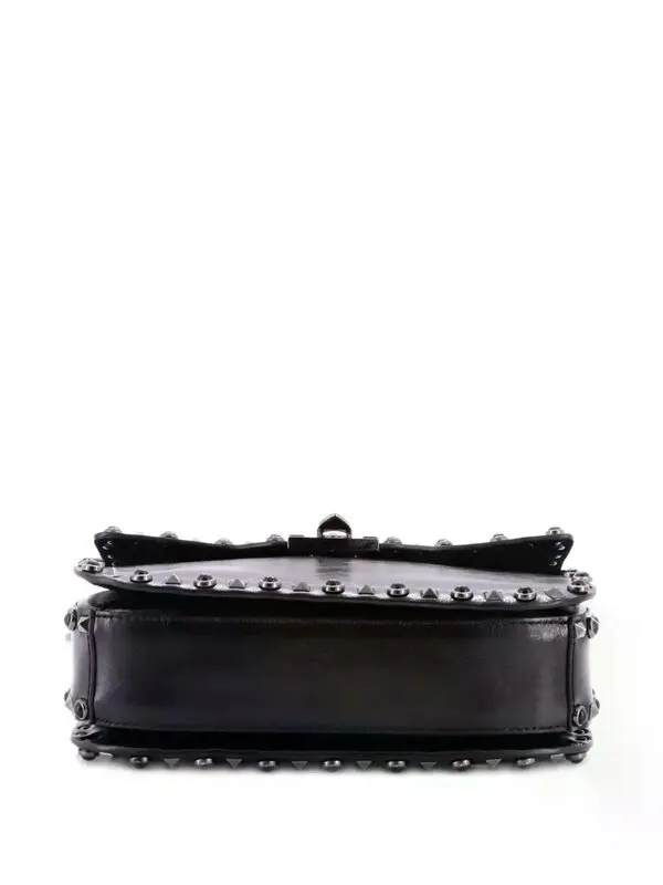 Valentino Garavani Rolling Rockstud Leather Crossbody Bag With Cabochons