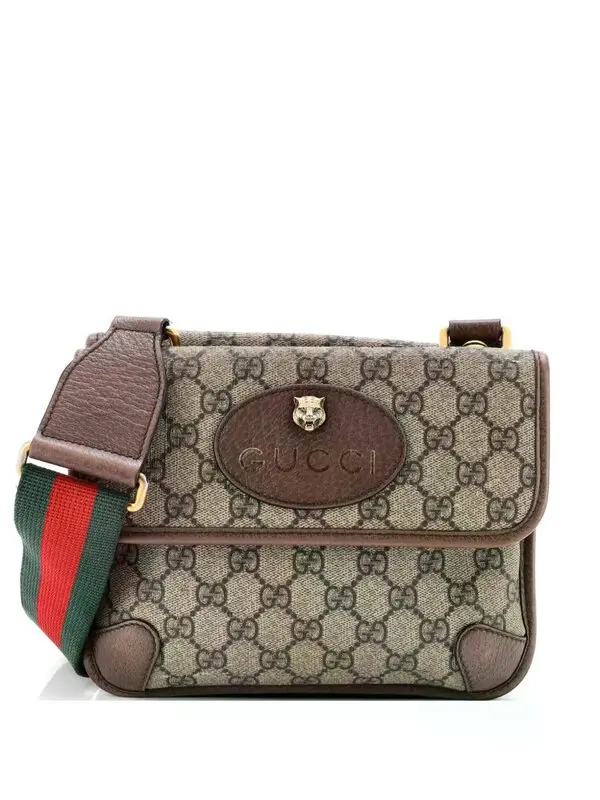 Gucci Gg Coated Canvas Small Messenger Bag - Brown