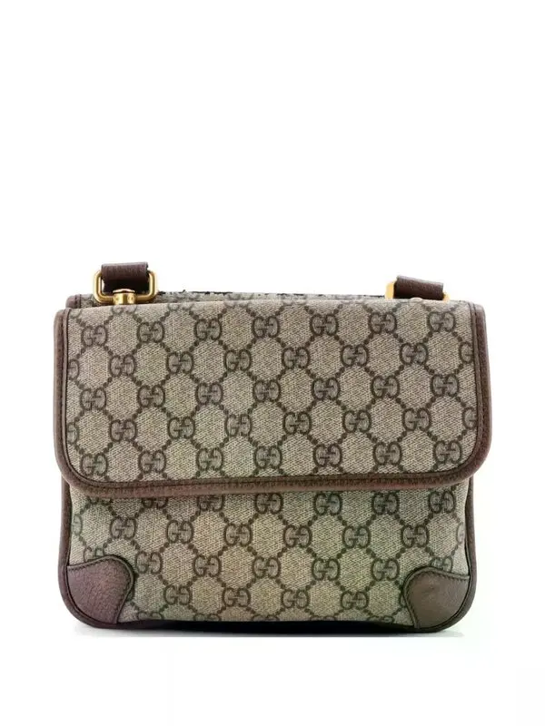 Gucci Gg Coated Canvas Small Messenger Bag - Brown