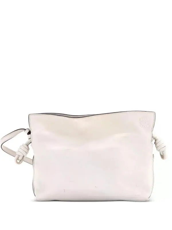 Loewe Flamenco Knot Leather Mini Crossbody Bag - White