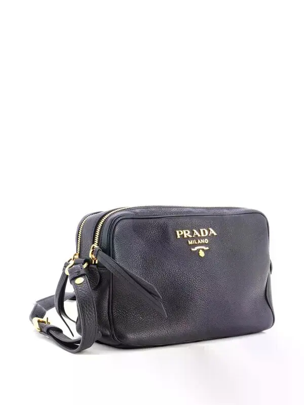 Prada Double Zip Camera Bag In Vitello Phenix Leather