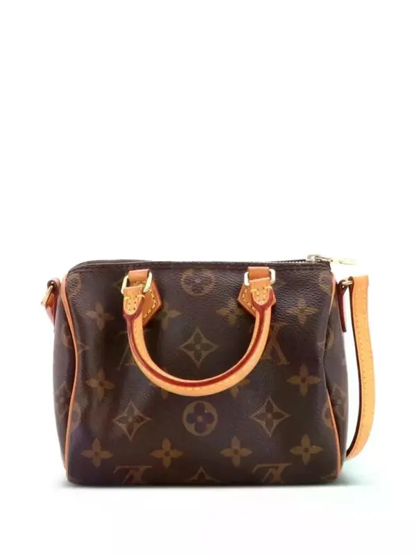 LOUIS VUITTON Speedy Bandouliere Monogram Canvas Bag - Brown