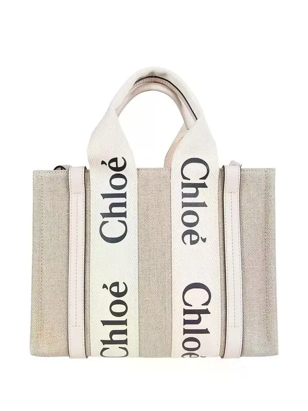 Chloé Woody Small Tote Bag - Neutrals