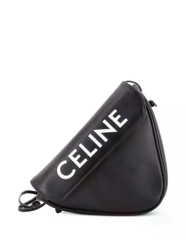 Celine Small Triangle Bag In Leather