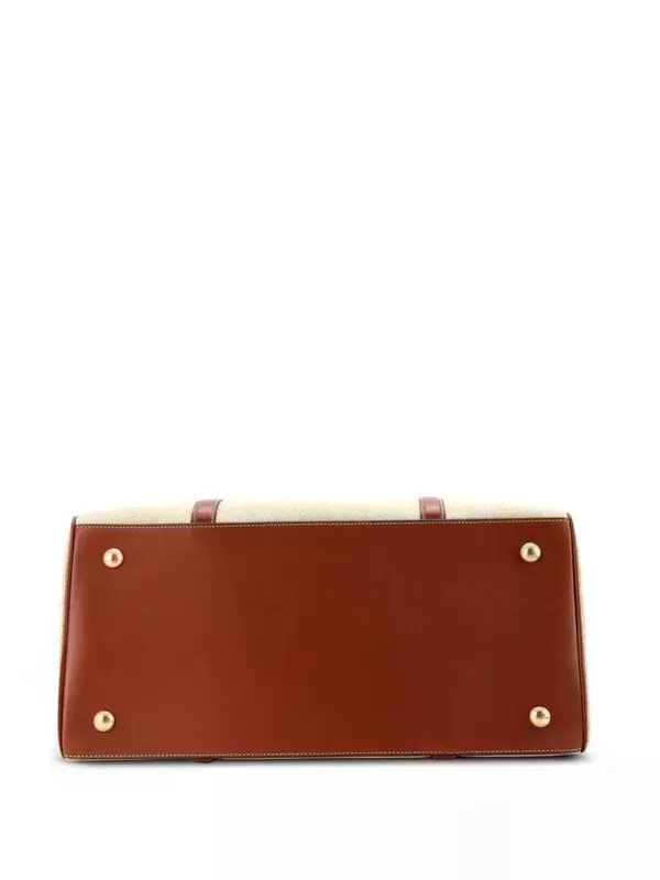 Celine Cabas 16 Bag Canvas With Leather Medium Tote Bag