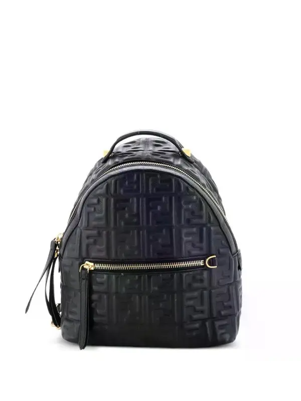 Fendi Zucca Embossed Leather Mini Backpack