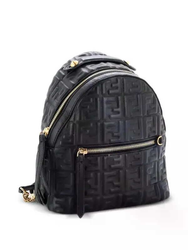 Fendi Zucca Embossed Leather Mini Backpack