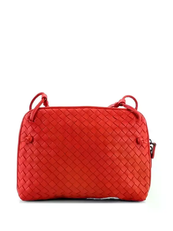 Bottega Veneta Nodini Intrecciato Nappa Small Crossbody Bag - Red
