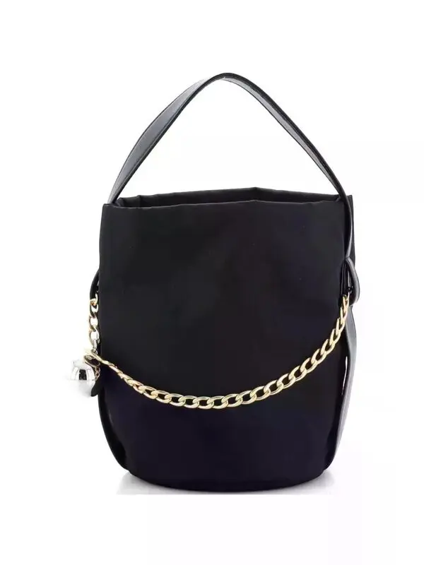 Prada Re-nylon And Nappa Leather Mini Bucket Bag - Black