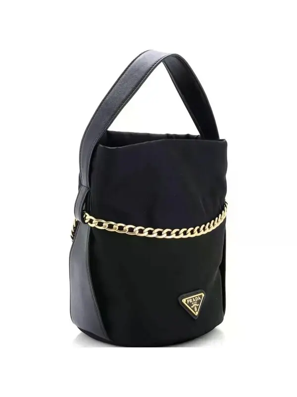 Prada Re-nylon And Nappa Leather Mini Bucket Bag