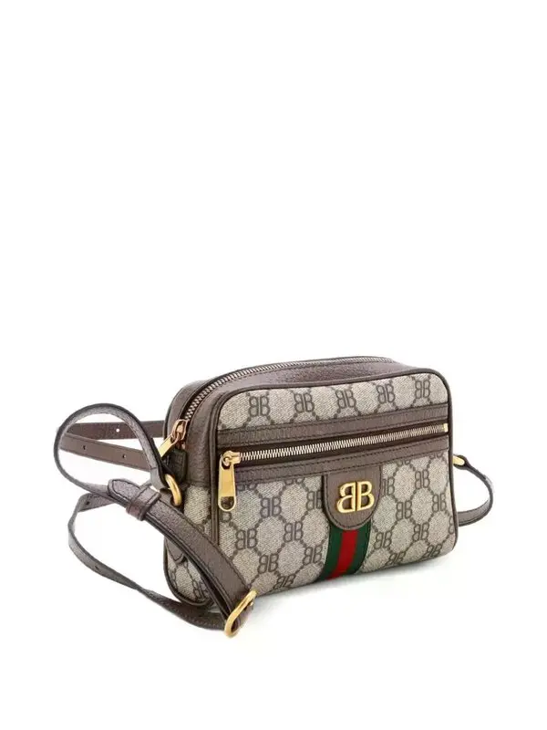 Balenciaga X Gucci The Hacker Project Camera Bag Bb Coated Canvas Mini Crossbody Bag