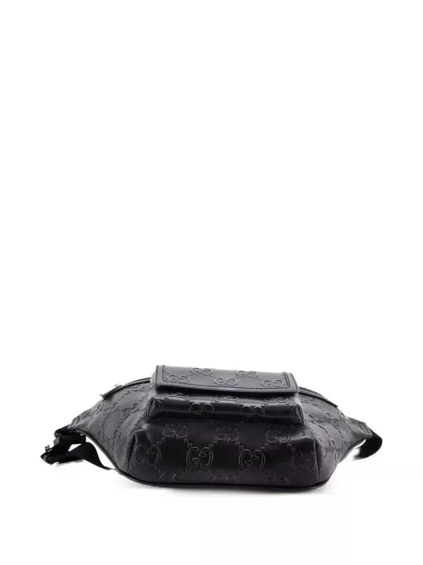 Gucci Gg Embossed Perforated Leather Belt Bag