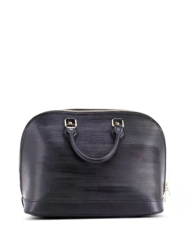 LOUIS VUITTON Vintage Alma Epi Leather Pm Satchel - Black