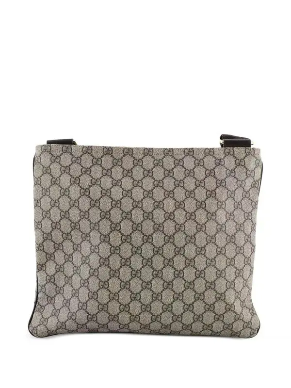 Gucci Gg Coated Canvas Zip Top Messenger Bag