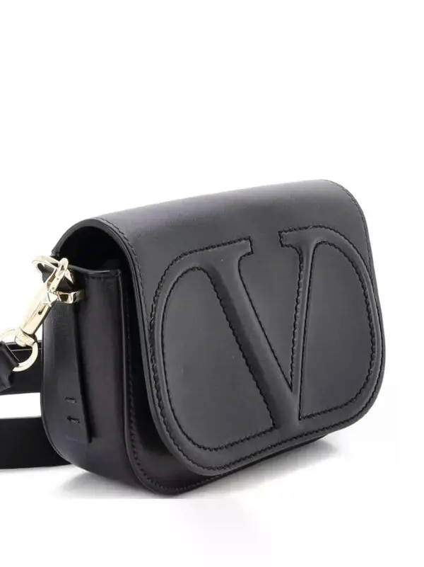 Valentino Garavani Vlogo Flap Leather Small Shoulder Bag