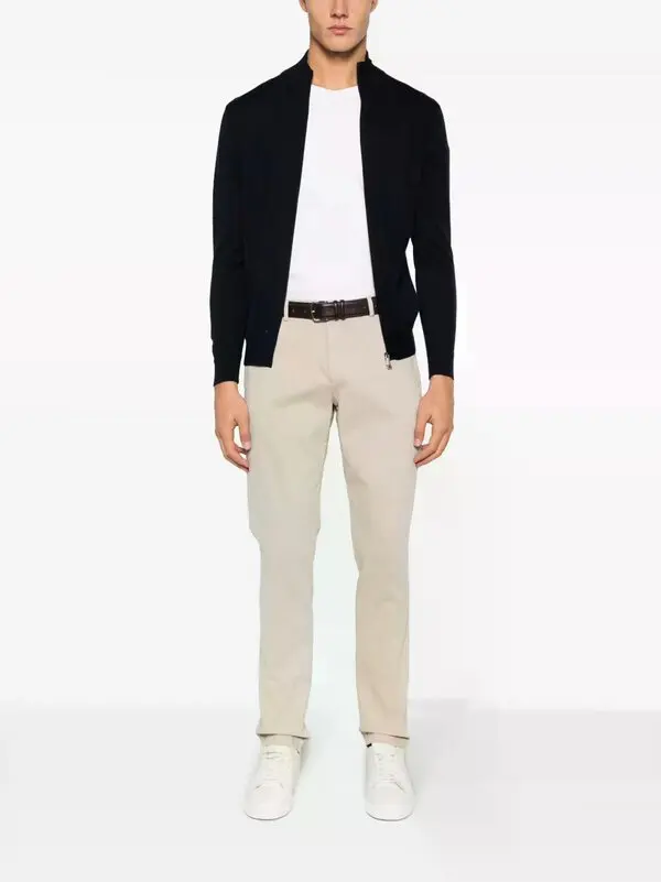 Boggi Milano Straight-leg Stretch-cotton Chino Trousers - Neutrals