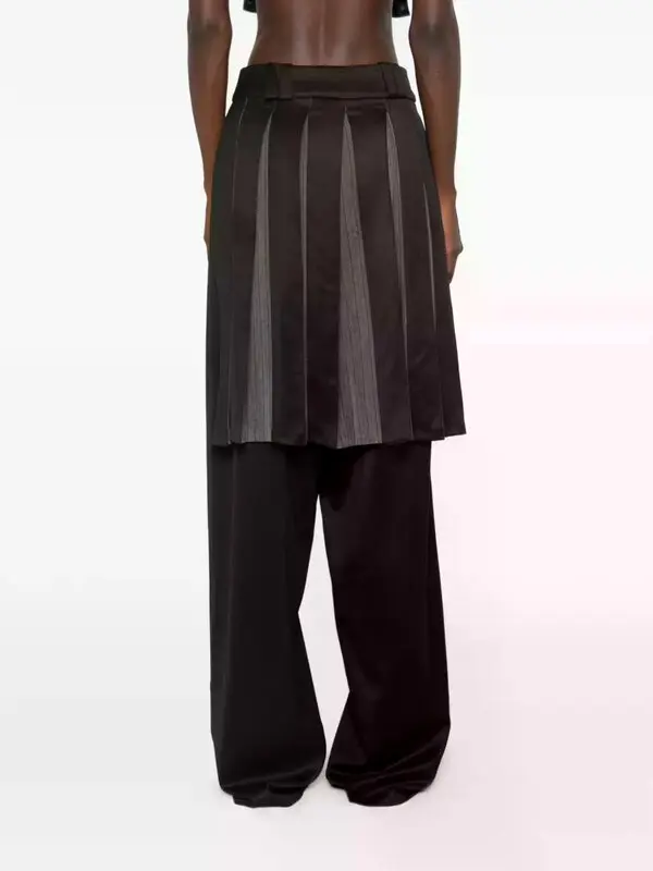 VESTIAIRE D'UN OISEAU LIBRE Pleated Panelled Trousers