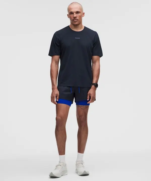 Lululemon Fast And Free Short Sleeve Shirt - True Navy
