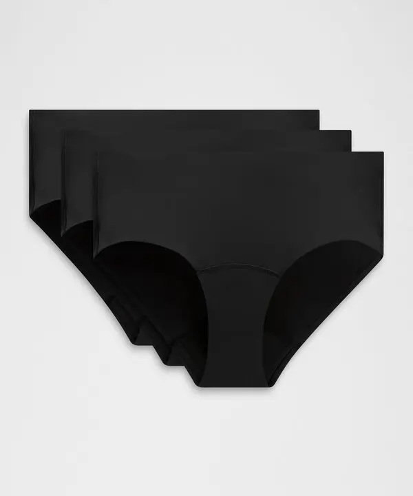 Lululemon Nulu Added Absorbency Extra-high-rise Bikini Underwear - Black