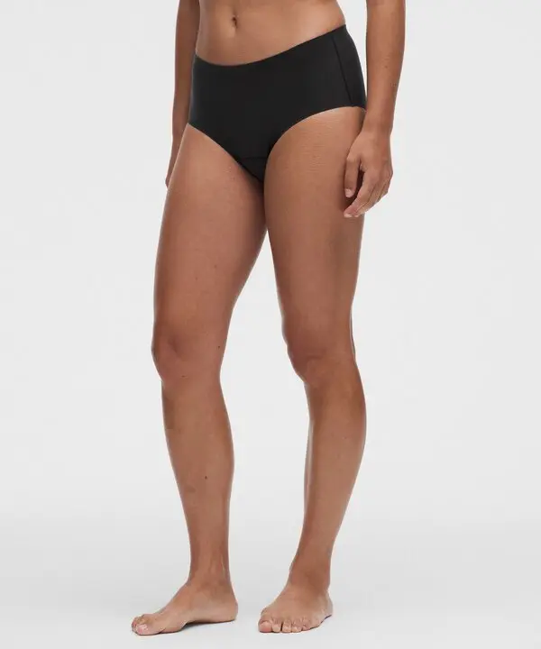 Lululemon Nulu Added Absorbency Extra-high-rise Bikini Underwear - Black