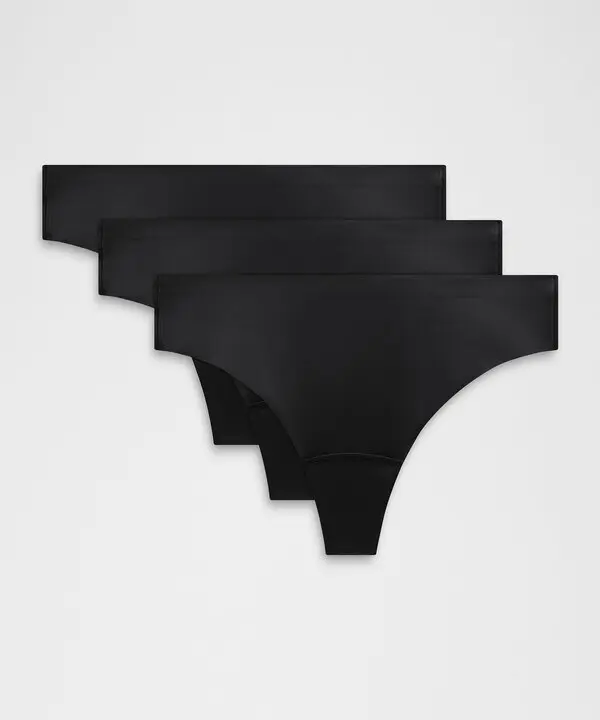 Lululemon Nulu Added Absorbency Extra-high-rise Thong Underwear - Black