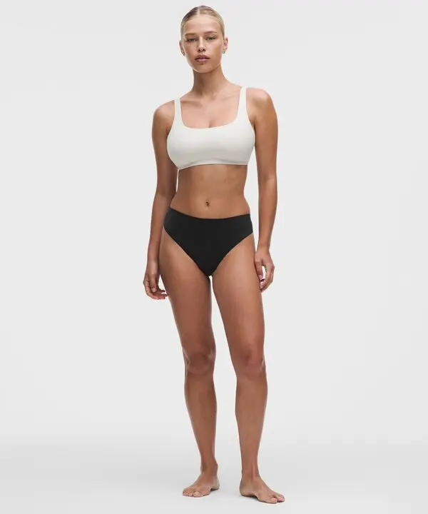 Lululemon Nulu Added Absorbency Extra-high-rise Thong Underwear - Black