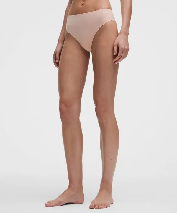Lululemon Nulu Added Absorbency Extra-high-rise Thong Underwear - Misty Shell