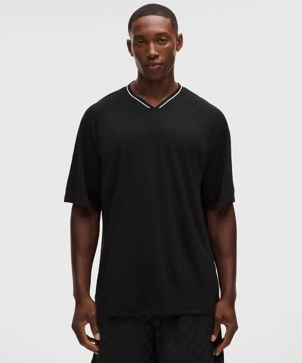 Lululemon Relaxed-fit Collared Jersey Short-sleeve Shirt - Black