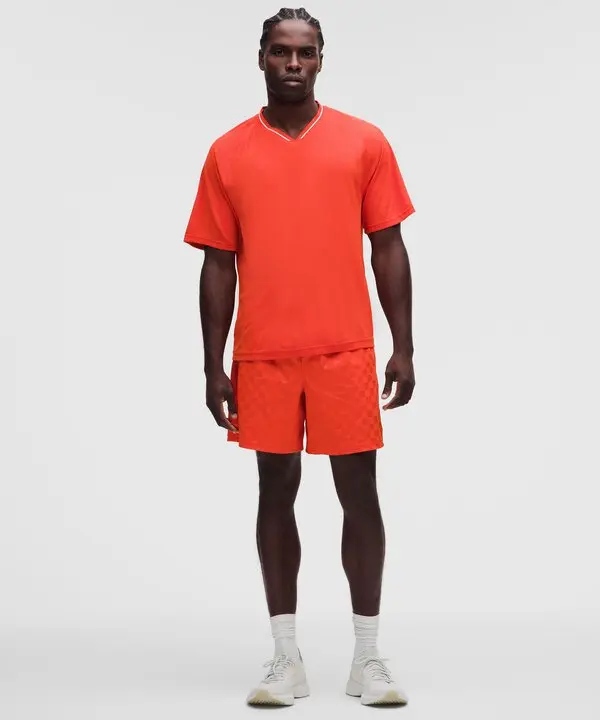 Lululemon Relaxed-fit Collared Jersey Short-sleeve Shirt - Cherry Ember