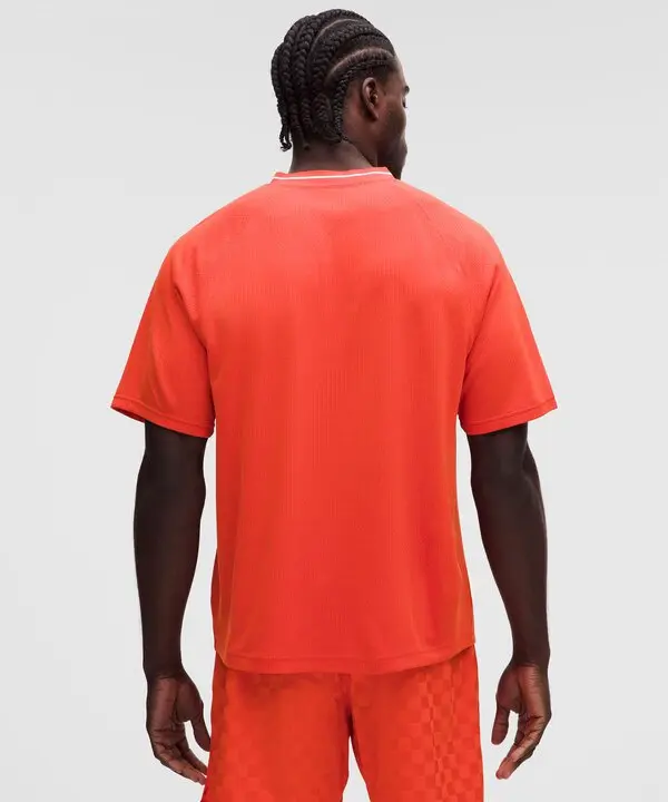 Lululemon Relaxed-fit Collared Jersey Short-sleeve Shirt - Cherry Ember