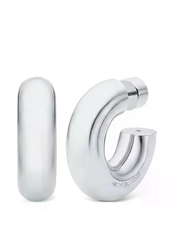 Michael Kors Curve Hoop Earrings - Silver