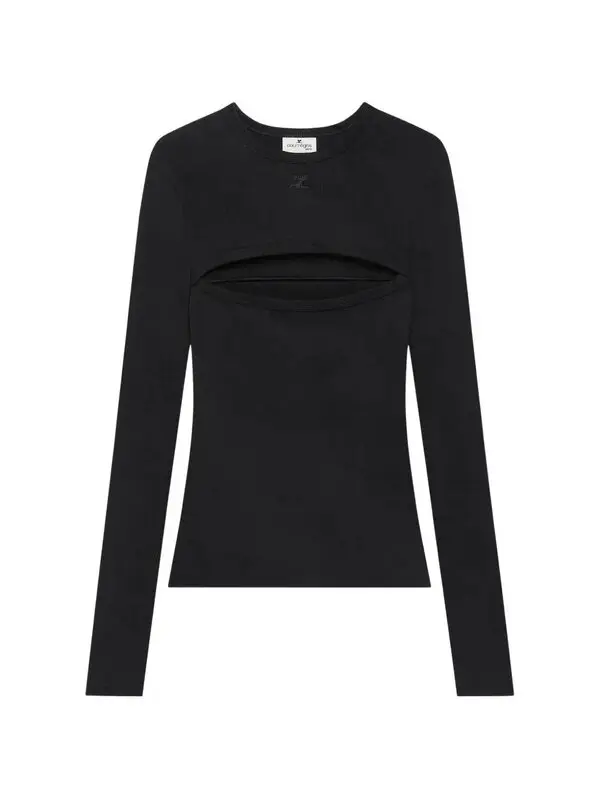 COURREGES Slash Long-sleeve T-shirt - Black