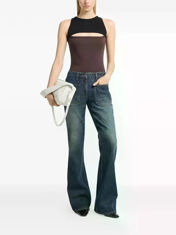 COURREGES Slash Contrast Tank Top
