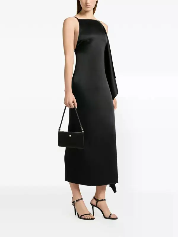 COURREGES Logo Plaque Zipped Pouch - Black