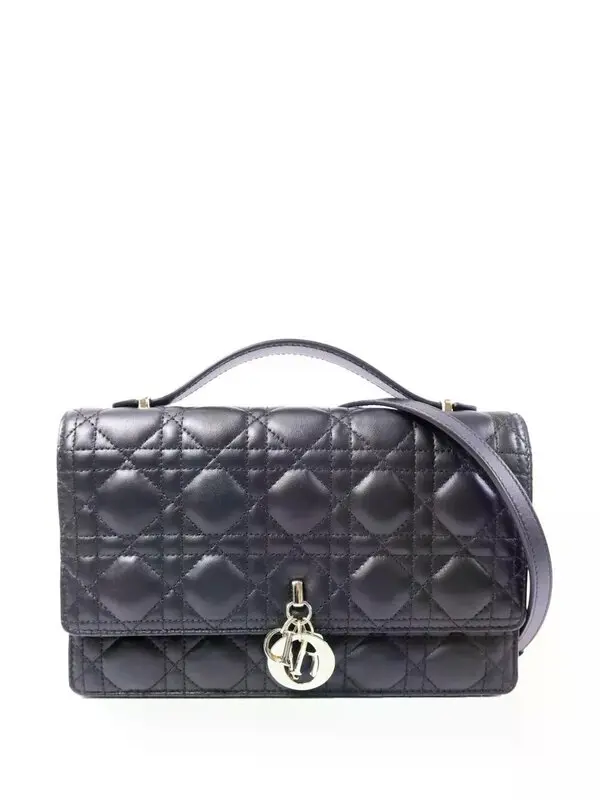 Dior Cannage Top Handle Shoulder Bag